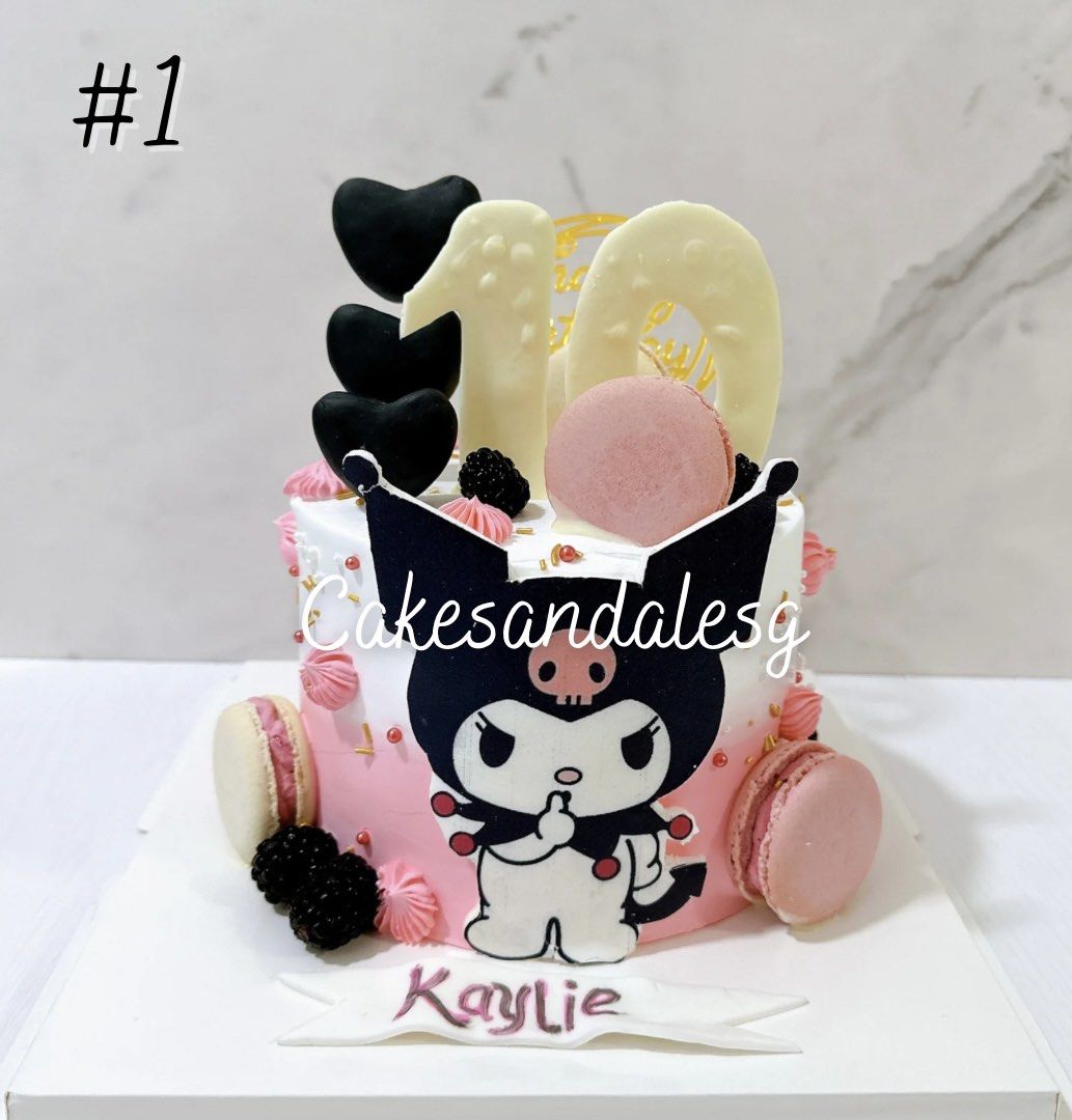 Kuromi Cake [ Design #1 ], Food & Drinks, Homemade Bakes on Carousell