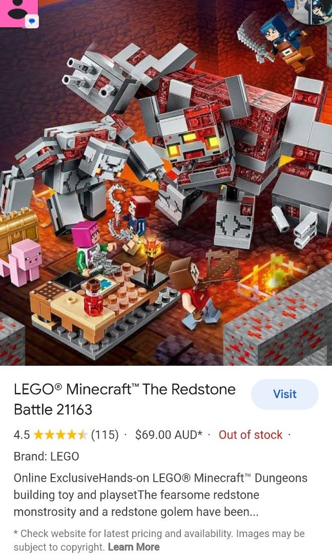 LEGO Minecraft Dungeon Version, Hobbies & Toys, Toys & Games on Carousell