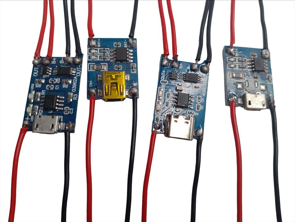 LITHIUM BATTERY CHARGING MODULE TP4056 1A with WIRE, BEST FOR BATTERY ...