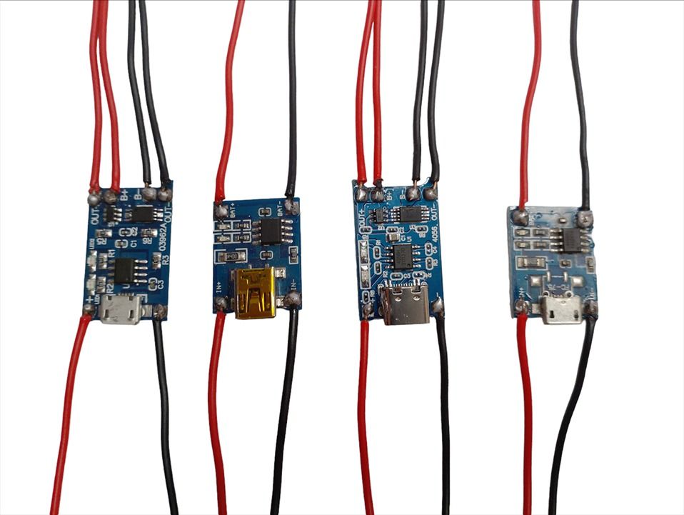 LITHIUM BATTERY CHARGING MODULE TP4056 1A with WIRE, BEST FOR BATTERY ...