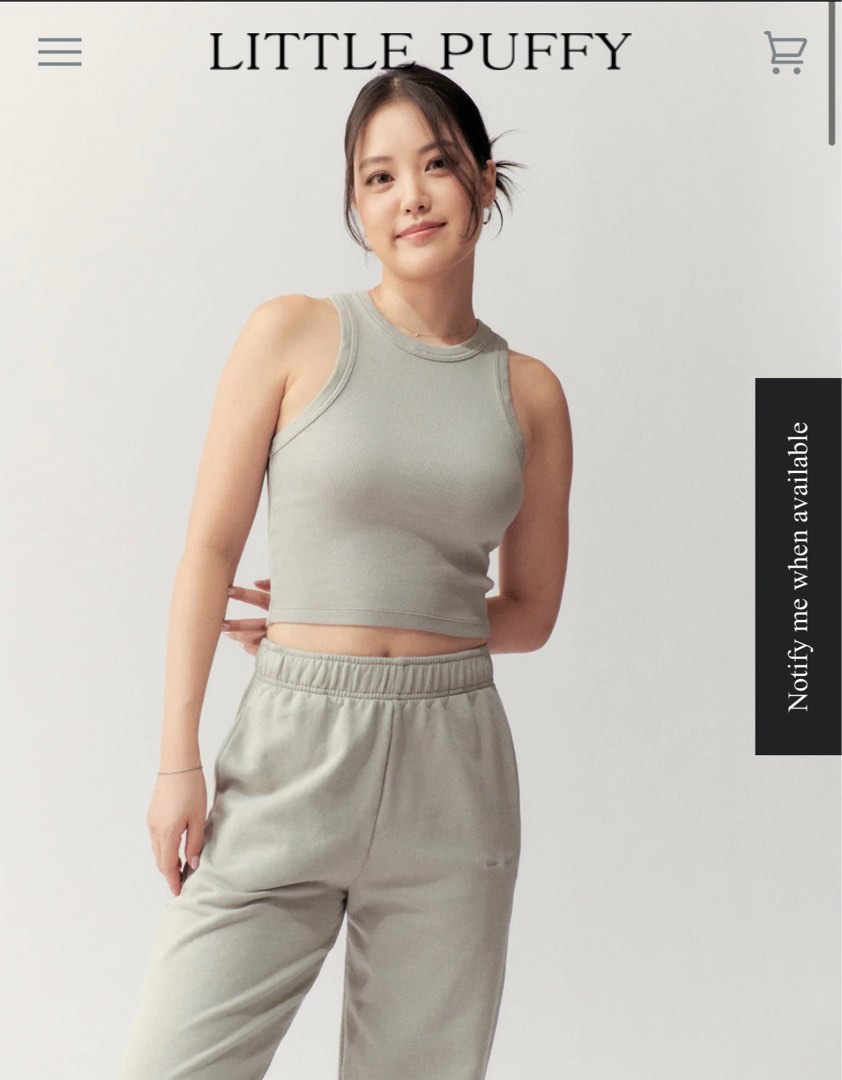 Little Puffy Michelle Choi merch tank and shorts grey, Women's Fashion ...