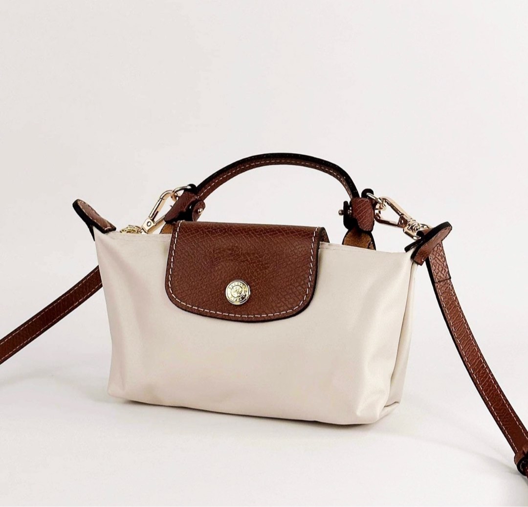 Longchamp mini in Paper White with sling on Carousell
