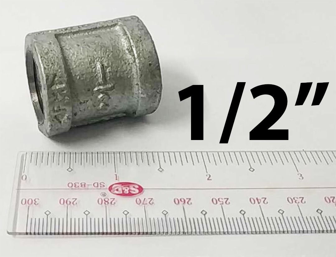 MECH GI COUPLING 1/2" SCH40 STANDARD THREADED SCREW TYPE GALVANIZED ...