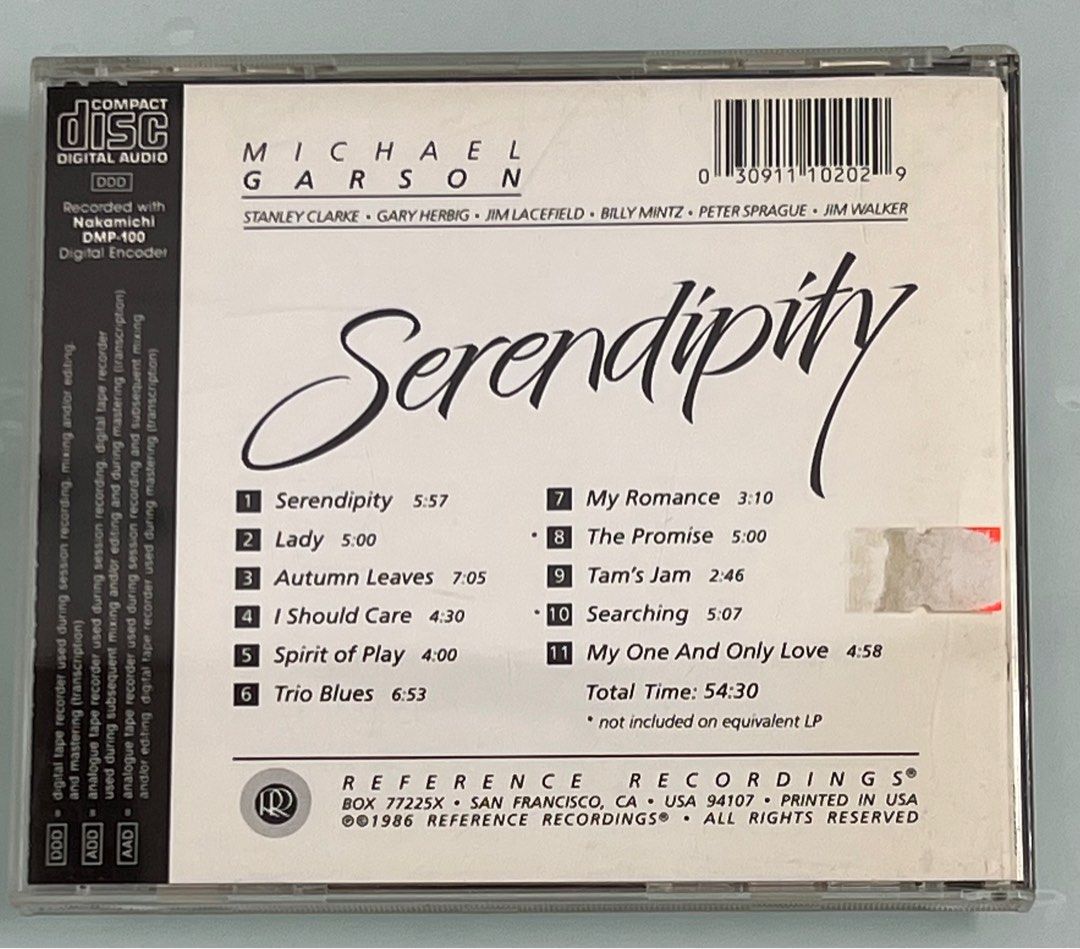 Michael Garson - Serendipity, Hobbies & Toys, Music & Media, CDs & DVDs ...