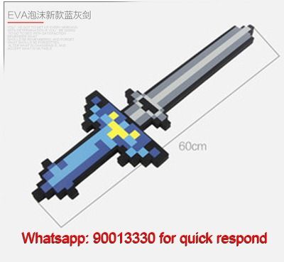 Minecraft Blue Sword, Hobbies & Toys, Toys & Games on Carousell