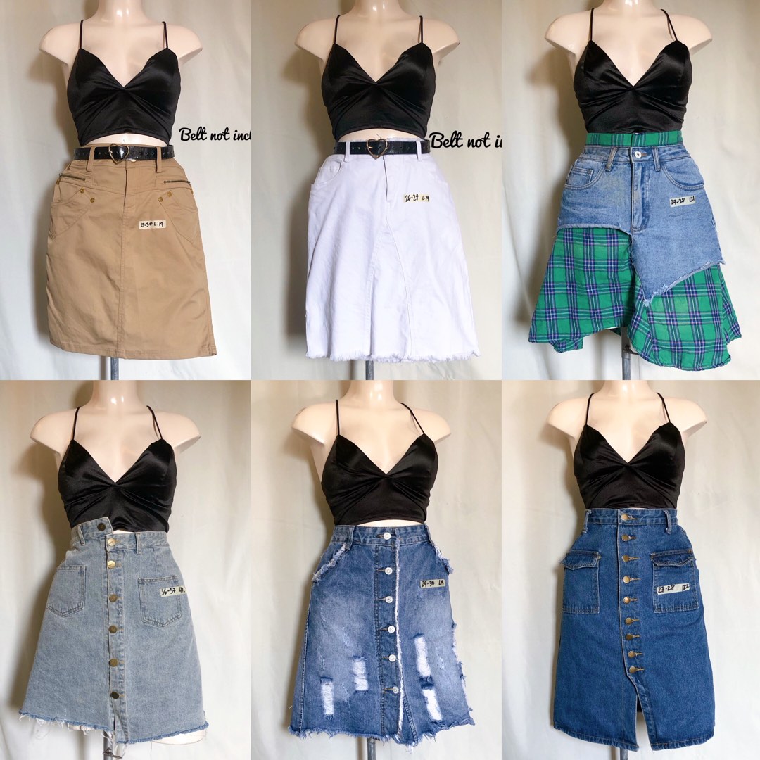 MINI AND MIDI DENIM SKIRT on Carousell