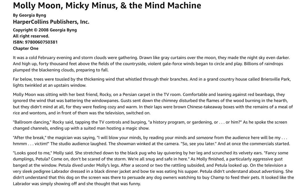 Molly Moon, Micky Minus, & the Mind Machine on Carousell