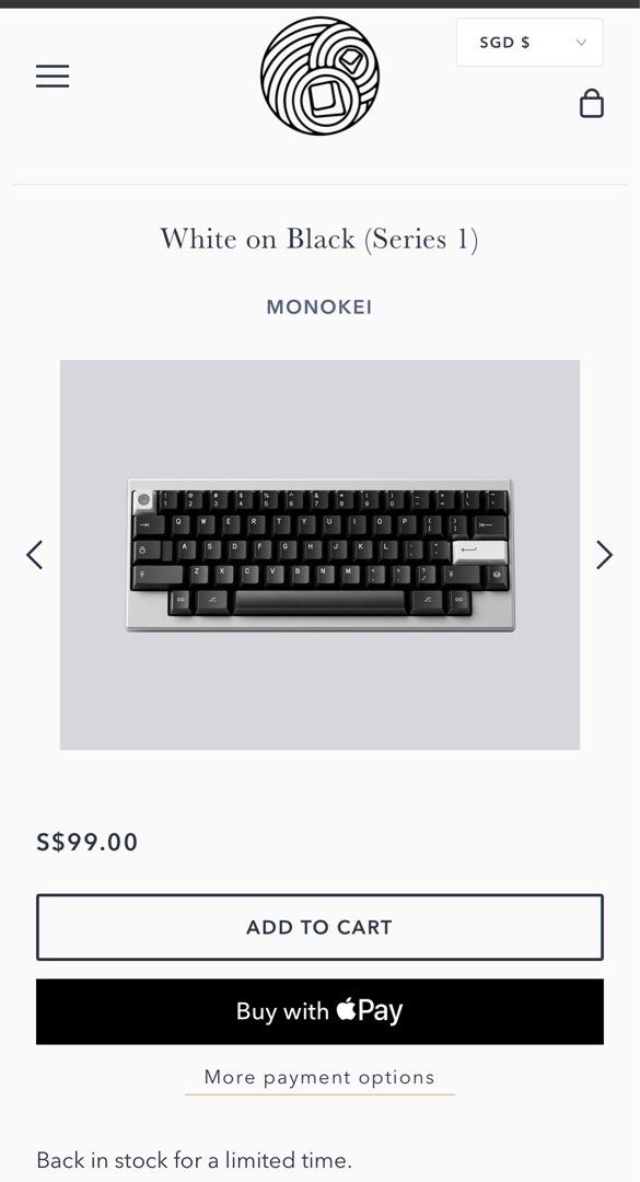 Monokei White on Black WoB keycaps, Computers & Tech, Parts ...