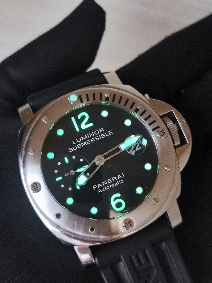 MSKL JOHAN PANERAI pam024 Submersible Triple Box Good Condition Men ...