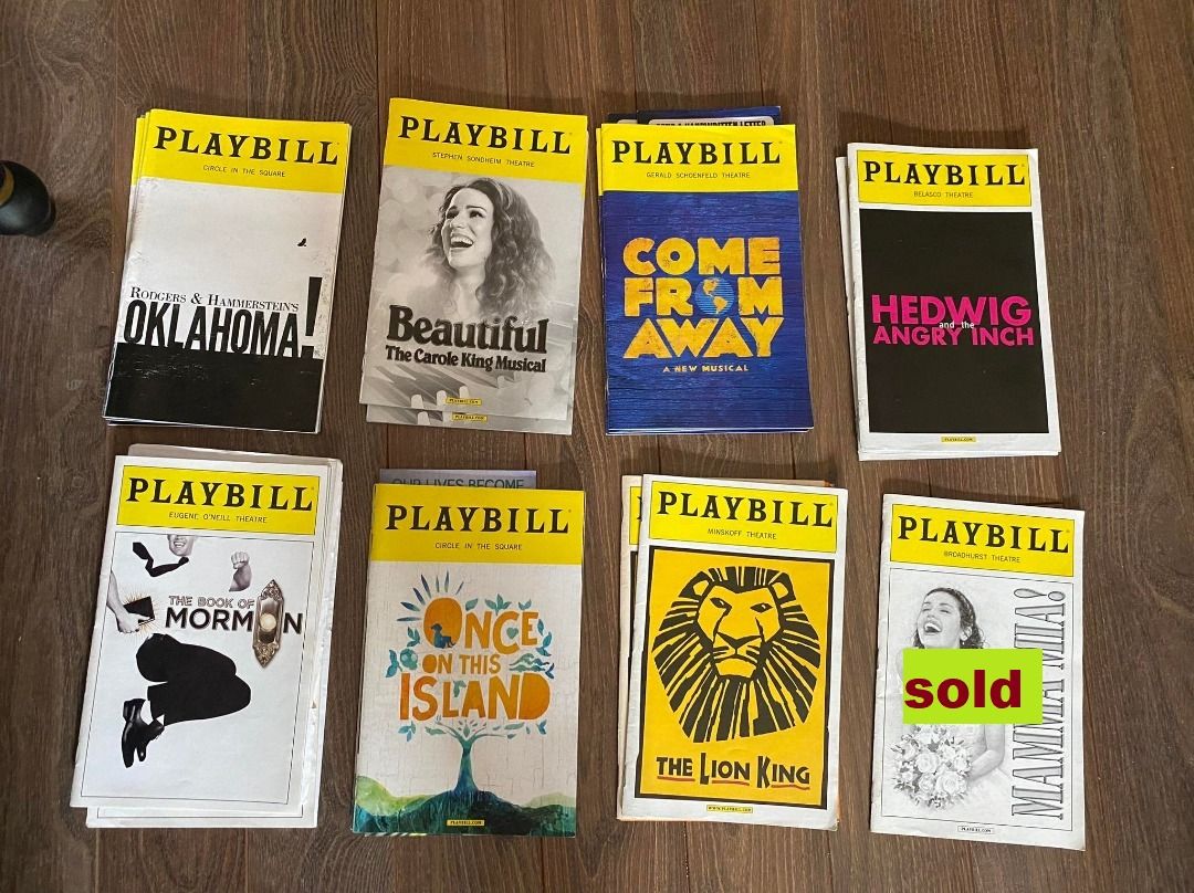 Musical Theater Playbills - Dear Evan Hansen, Wicked, Book of Mormon ...
