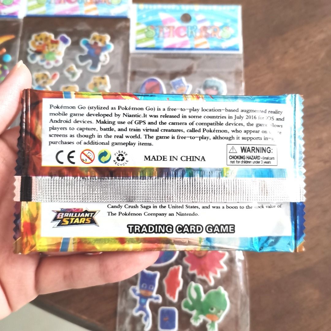 NEW Pokémon Trading Card Game & Stickers 寵物小精靈卡牌遊戲10張1Pack 貼紙, 興趣及遊戲 ...