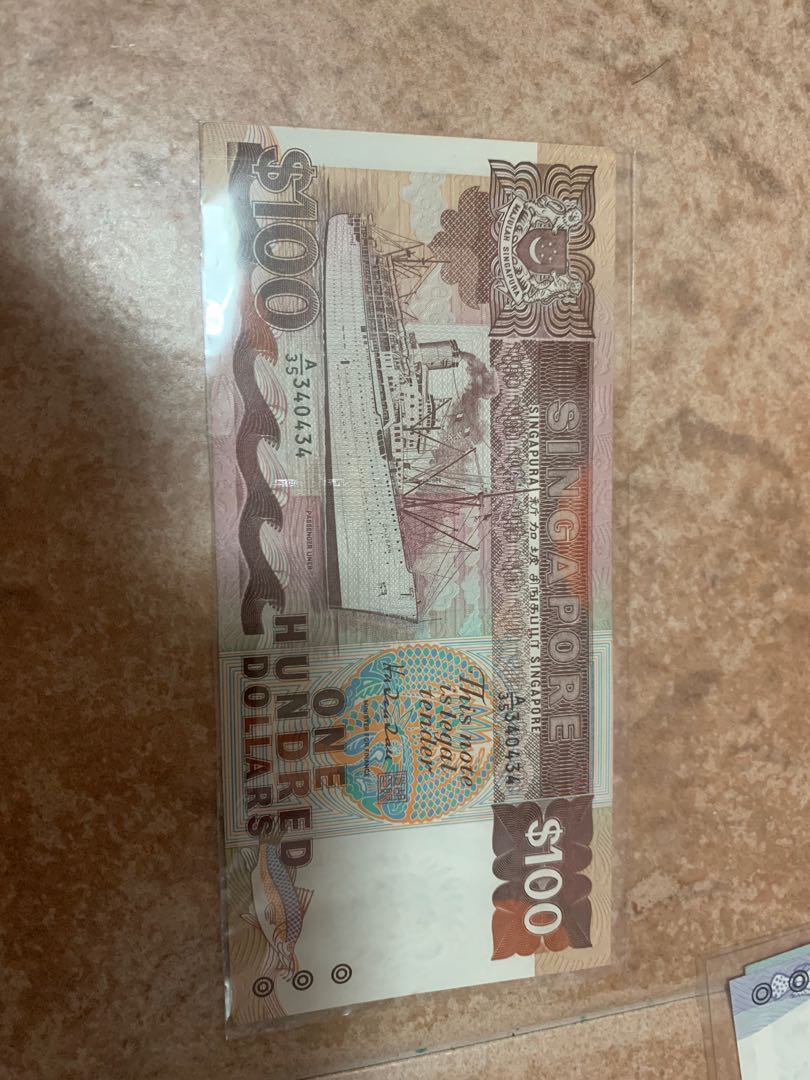 Old Singapore note $100, Hobbies & Toys, Memorabilia & Collectibles ...