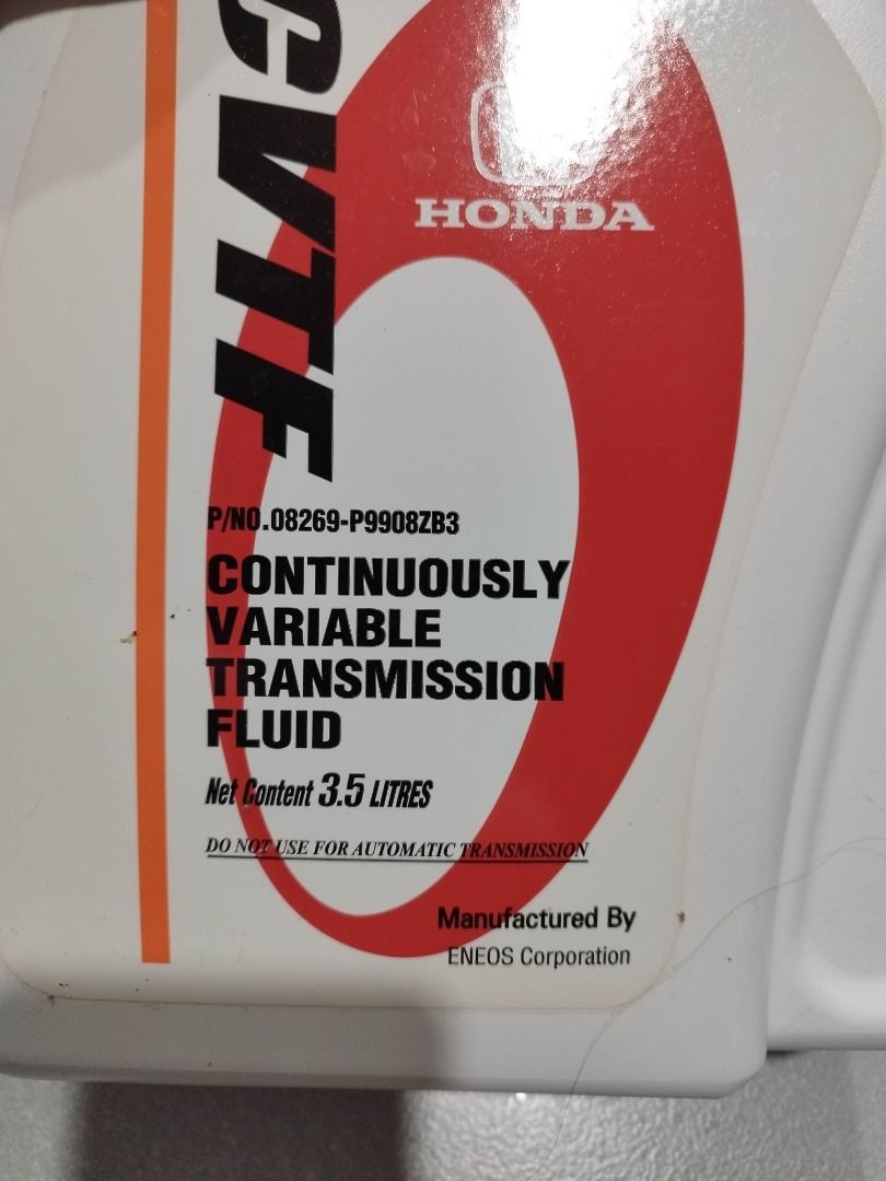 Original Honda CVT Continuously Variable Transmission Fluid 3.5 Litres ...