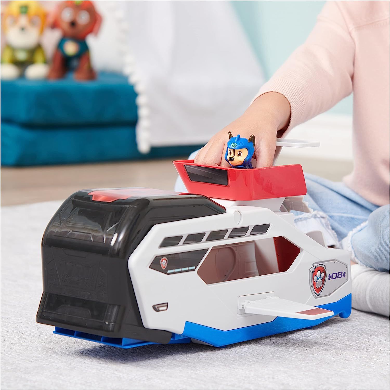 Paw Patrol Aqua Pups Whale Patroller Team Vehicle with Chase Action ...