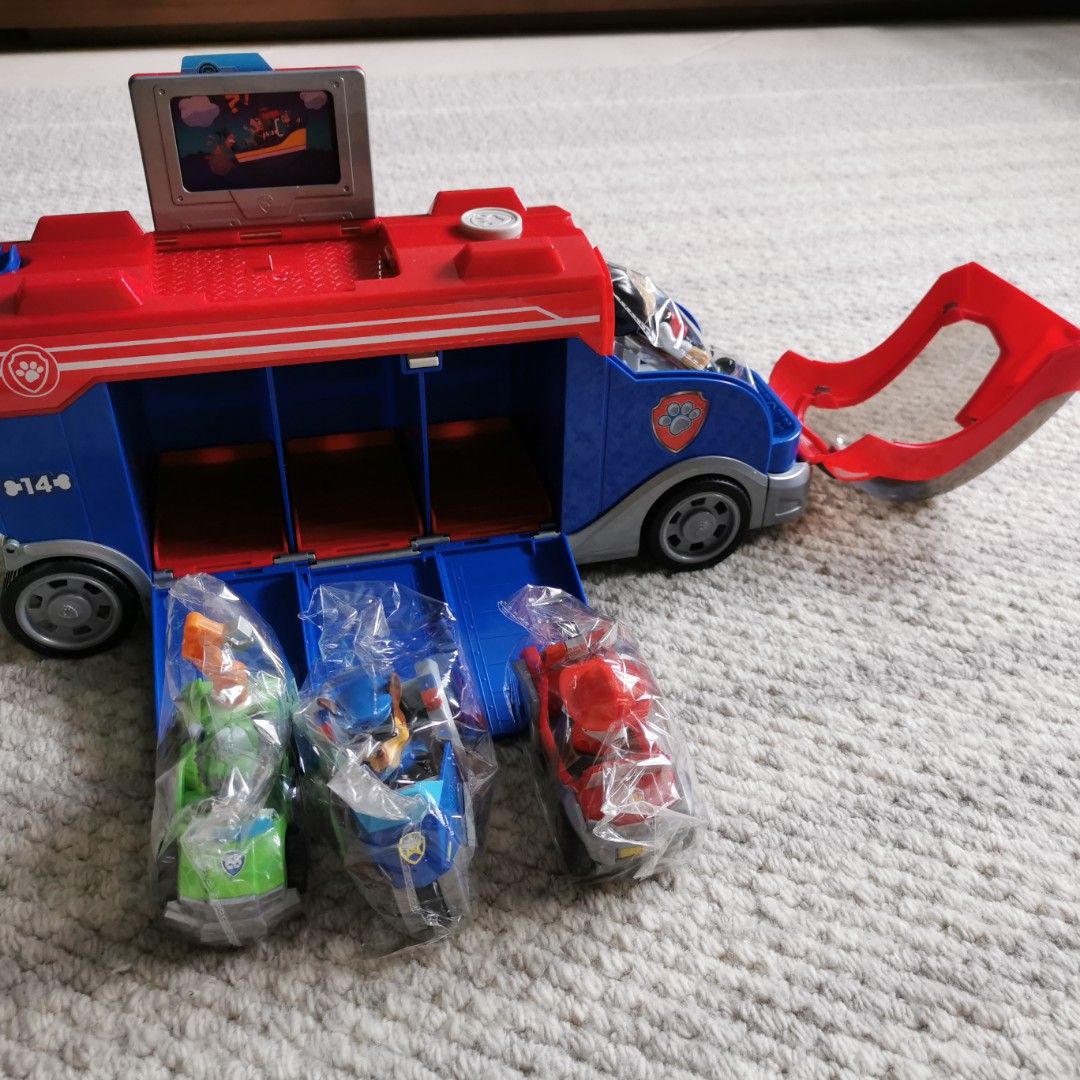 Pawpatrol dog with car toy Paw patrol toy bus Kids toy, Hobbies & Toys ...