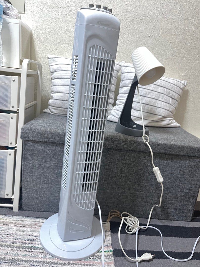 POWERPAC 29-inch Tower Fan with FREE IKEA Lamp Shade, Furniture & Home ...