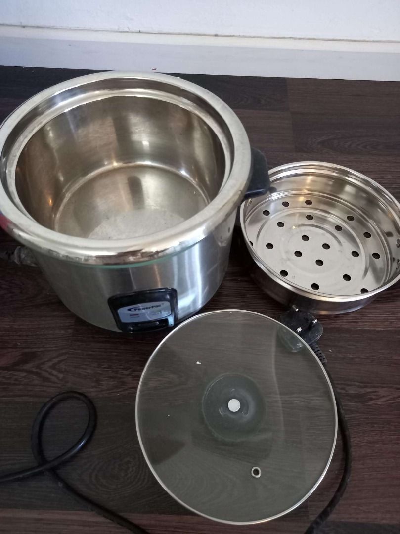 PowerPac Stainless Steel Rice Cooker, TV & Home Appliances, Kitchen ...