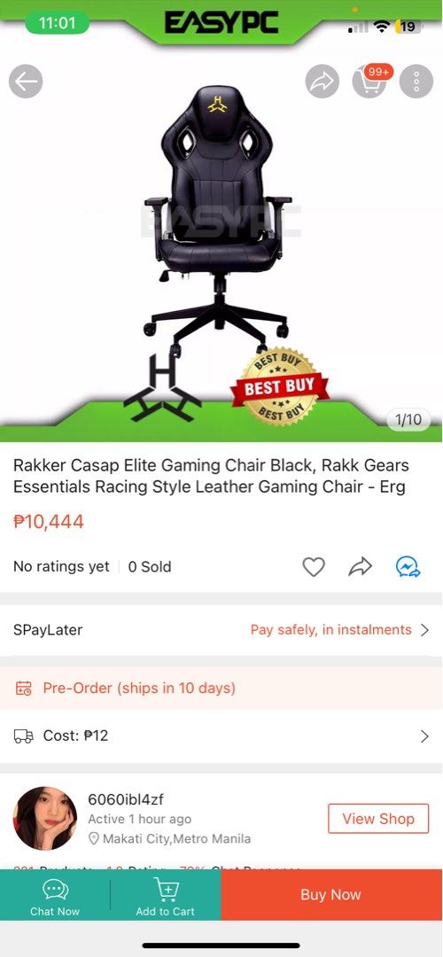 Rakk Casap Elite gaming chair, Furniture & Home Living, Furniture ...