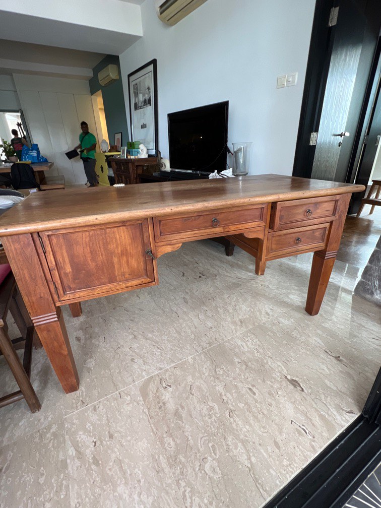Rare!!!! Original Indonesian Sturdy Wooden Study/Office Table ...