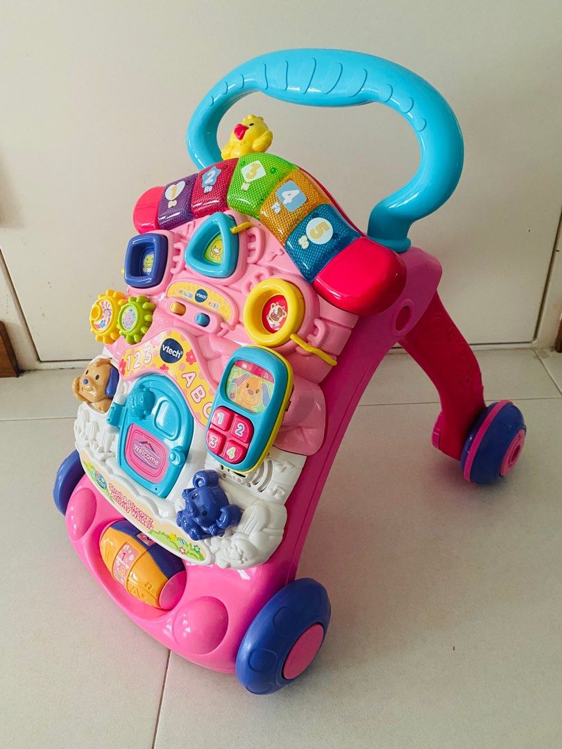 RARE!! VTech First Step Baby Walker in Pink, Babies & Kids, Infant ...