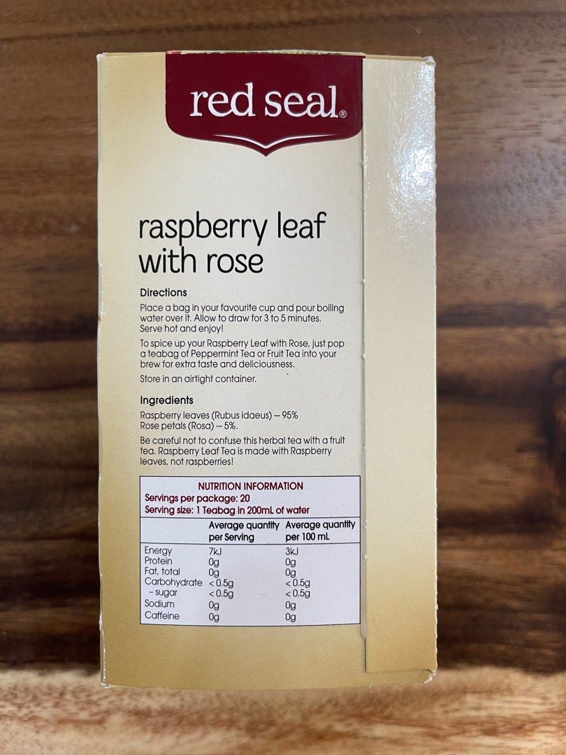 Red Seal - Raspberry leaf with rose, Food & Drinks, Other Food & Drinks ...