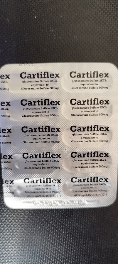 REF 11 CARTIFLEX Glucosamine Sulphate 500 mg 2KCL 500mg - 130 Capsules (Blister Pack) HALAL ...