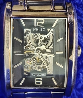 Relic by Fossil Tank Automatic Exhibition 36mm x 47mm Case Skeleton ...