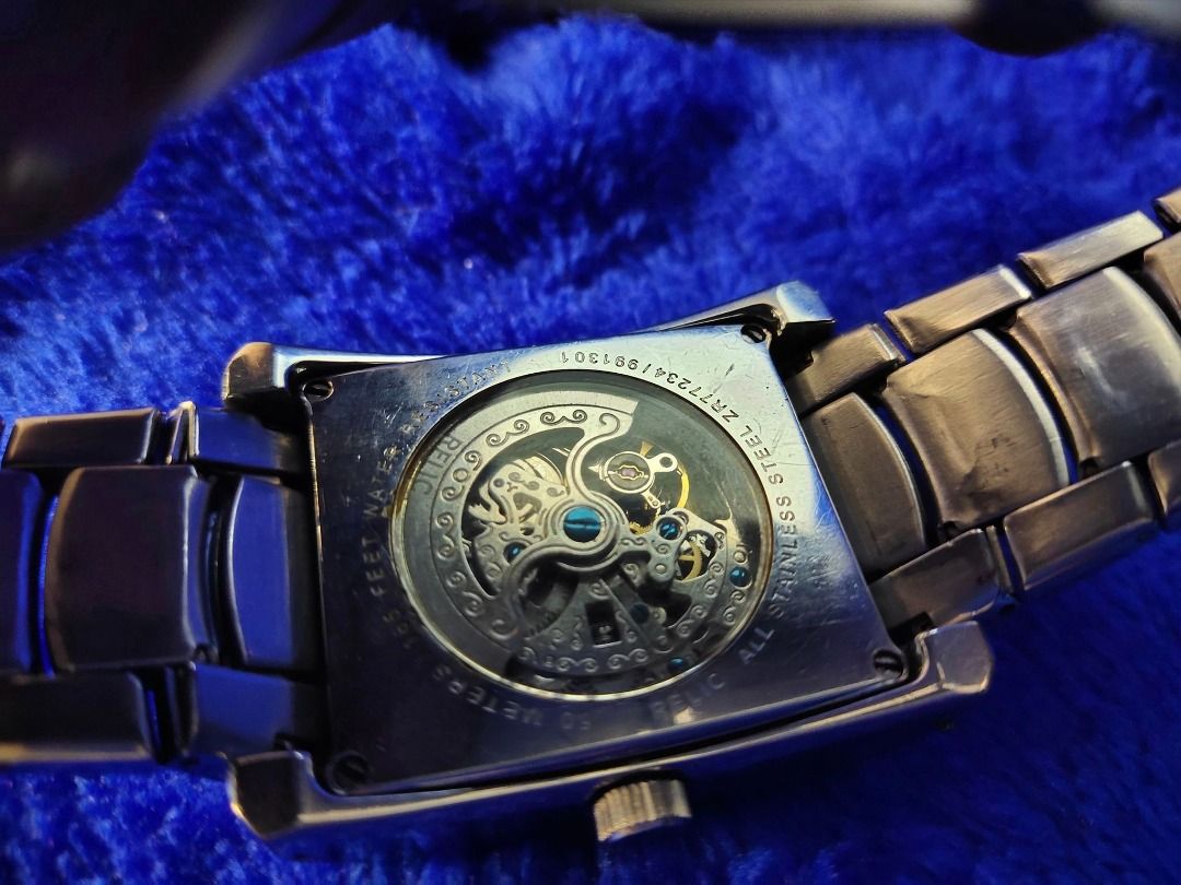 Relic by Fossil Tank Automatic Exhibition 36mm x 47mm Case Skeleton ...