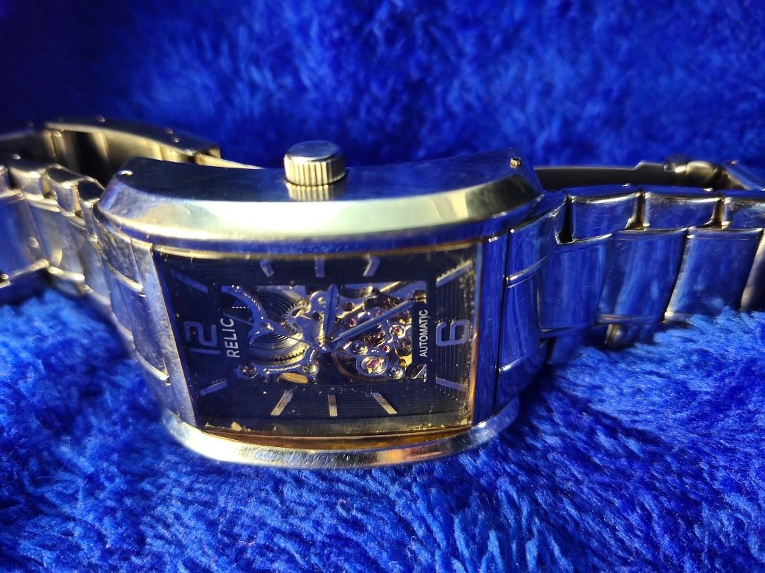 Relic by Fossil Tank Automatic Exhibition 36mm x 47mm Case Skeleton ...