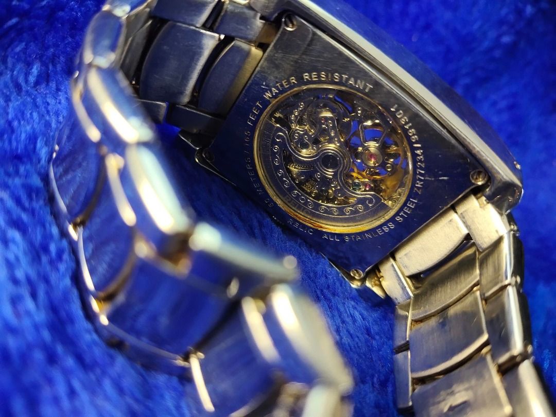 Relic by Fossil Tank Automatic Exhibition 36mm x 47mm Case Skeleton ...