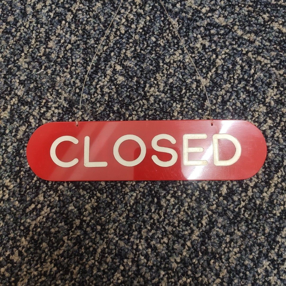 Retro Old School Open and Close Sign Panel Reversible Signage ...