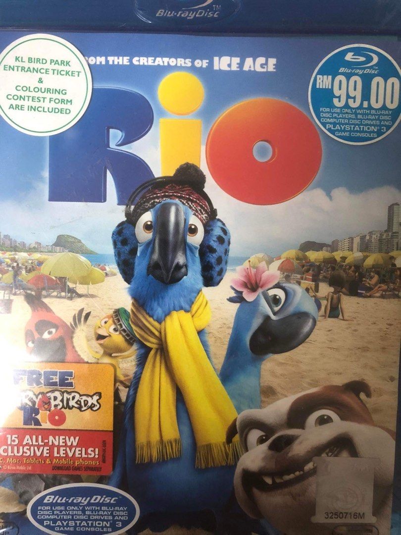 RIO - Blu ray DVD, Hobbies & Toys, Music & Media, CDs & DVDs on Carousell