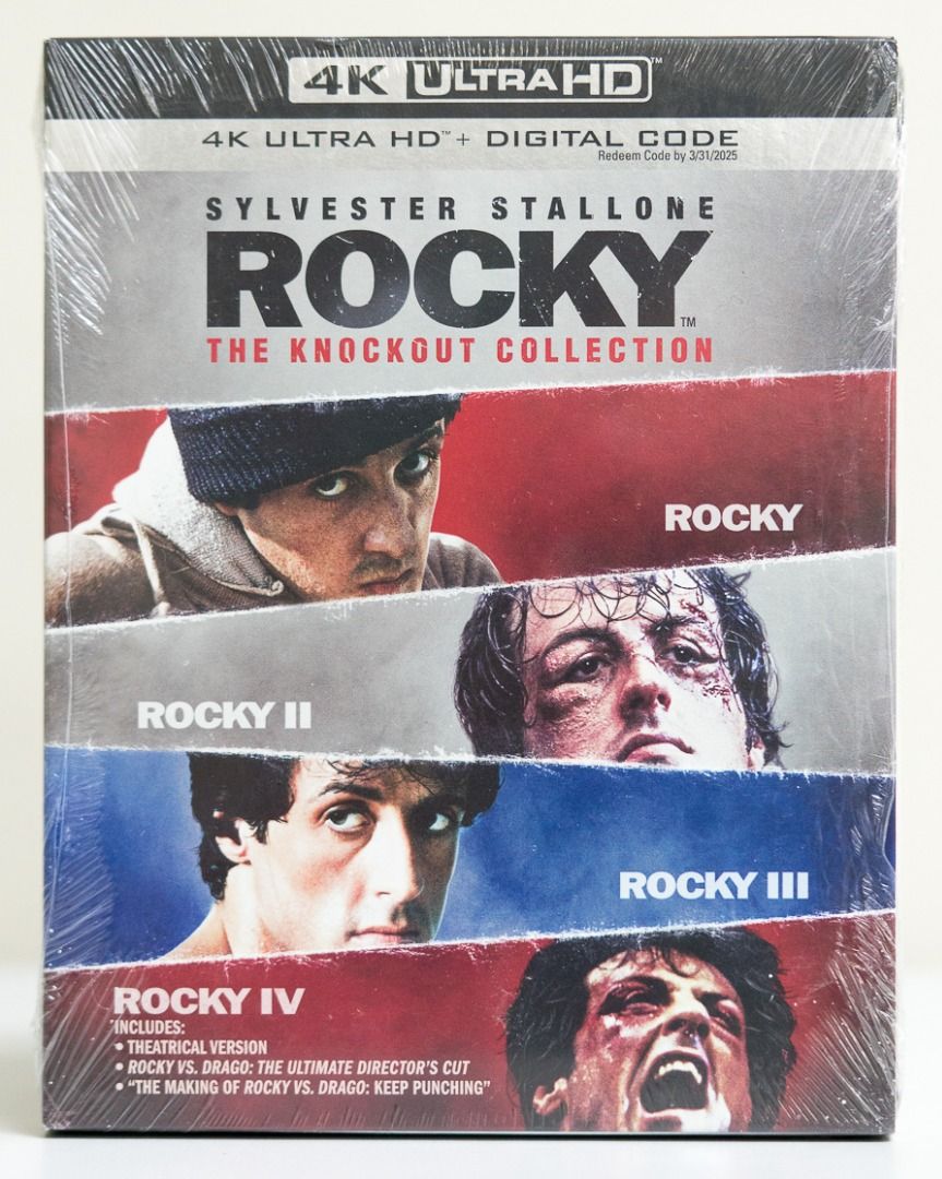 Rocky The Knockout Collection 4K Blu-ray, Hobbies & Toys, Music & Media ...