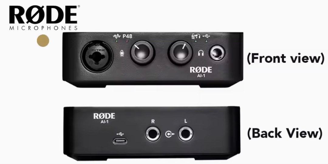 Rode AI-1 USB Audio Interface (Studio Quality AI1 Audio Mixer), Audio ...