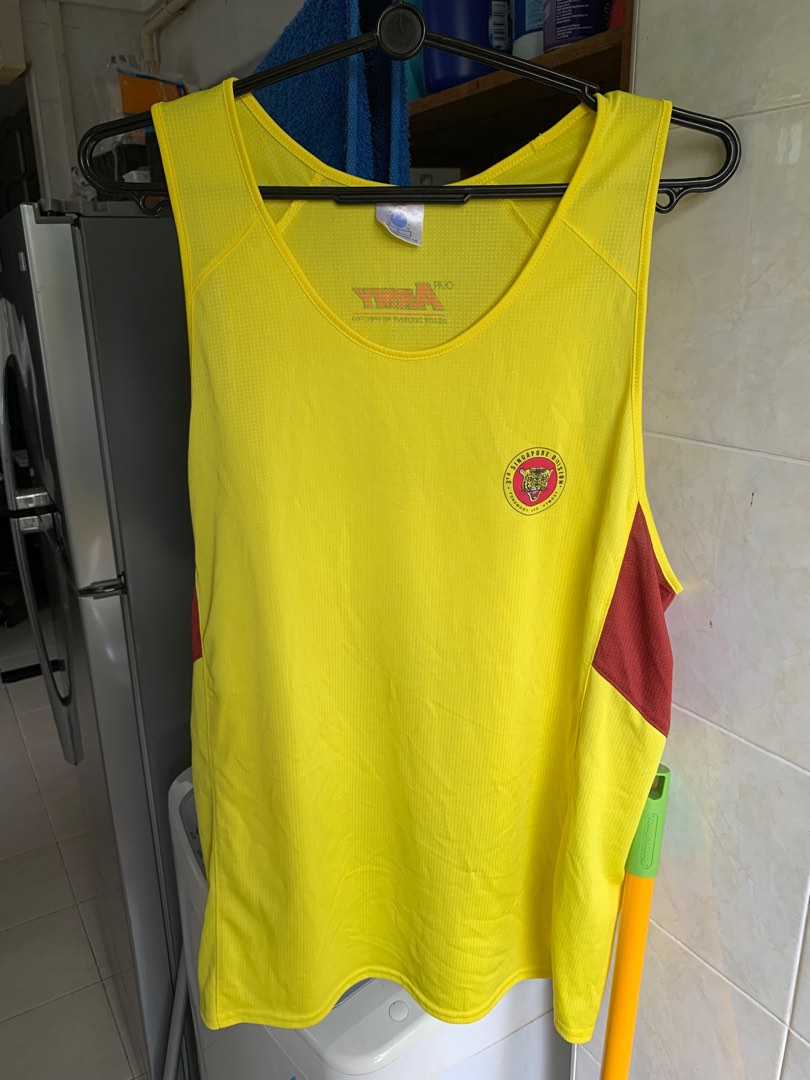 SAF Yellow Singlet, Men's Fashion, Activewear on Carousell
