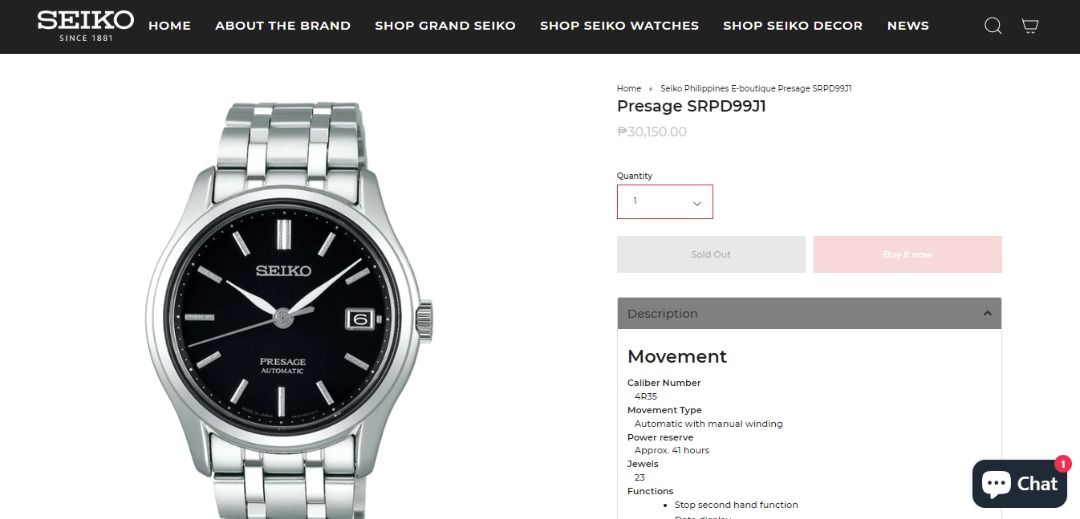 Seiko Presage Zen Garden - SRPD99J1, Men's Fashion, Watches ...