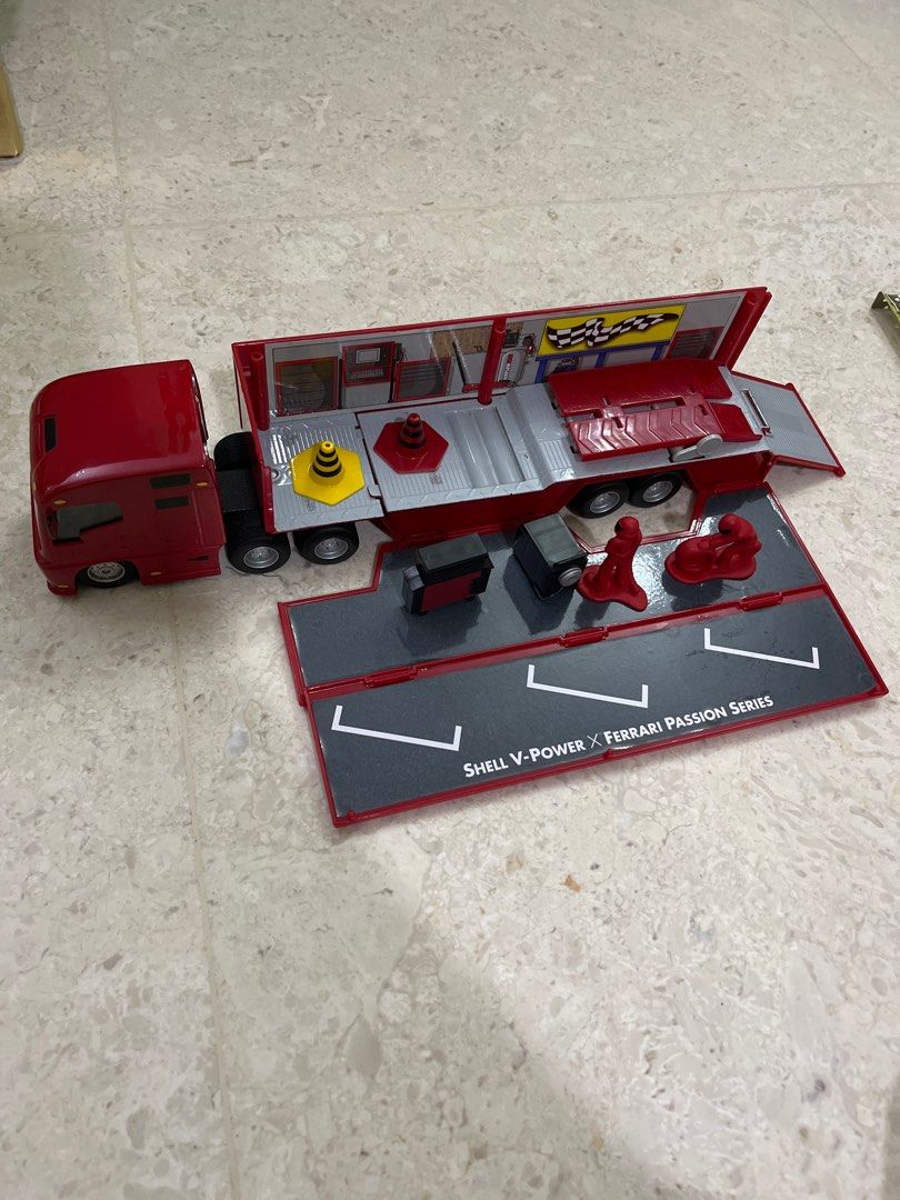 Shell V-power X Ferrari passion series red hauler truck, Hobbies & Toys ...