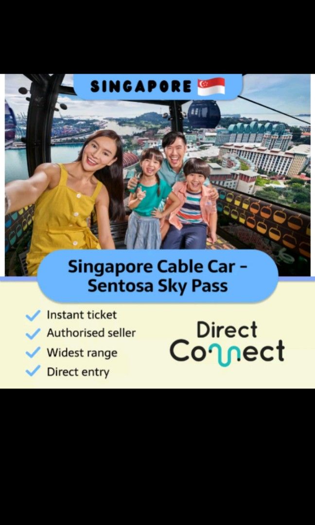 Singapore cable car sky pass, Tickets & Vouchers, Local Attractions & Transport on Carousell