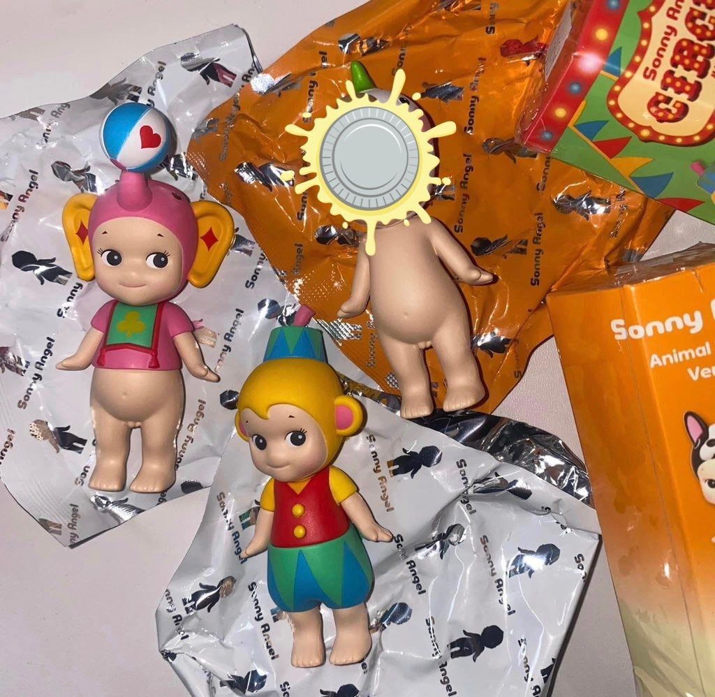 sonny angels raspberry cake, elephant & monkey circus set on Carousell