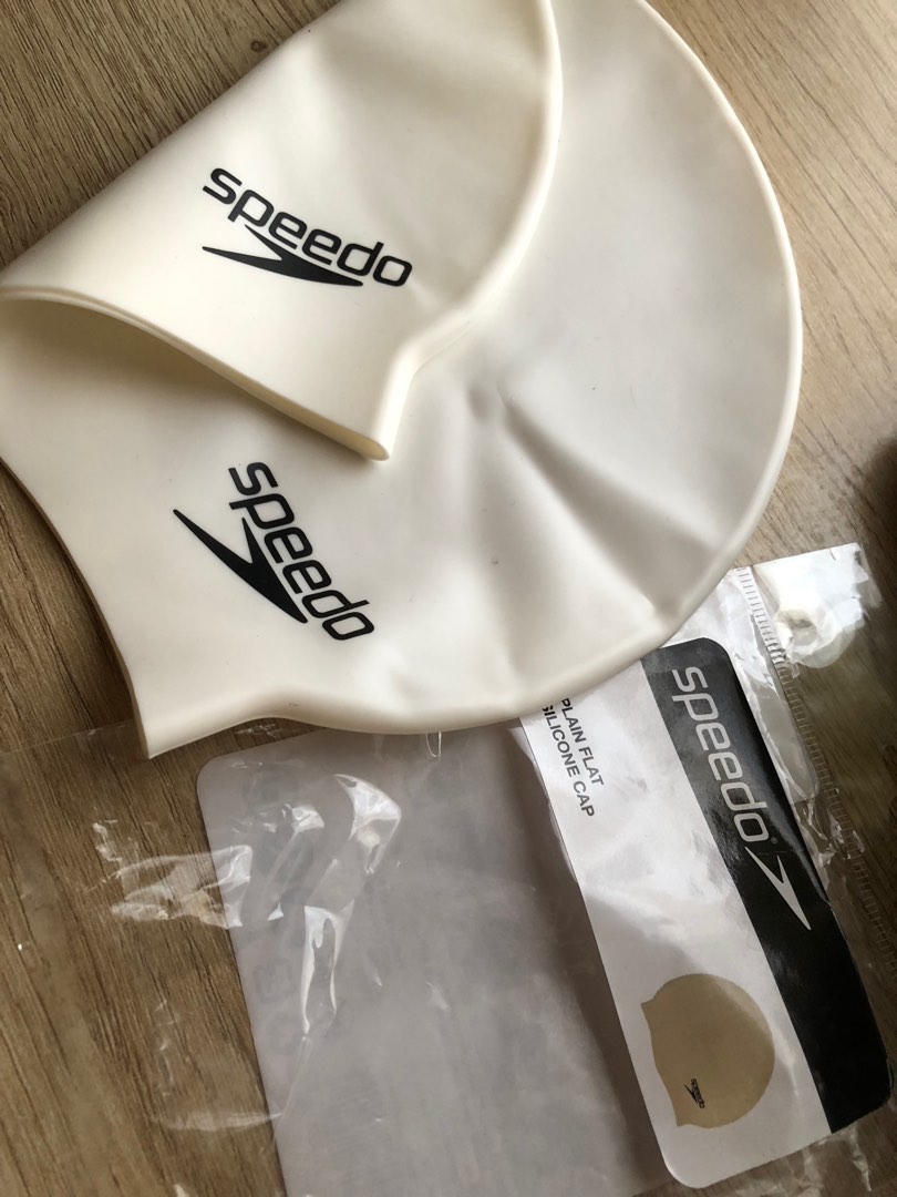 Speedo Men & Women Fitness Swim Caps Plain Flat Silicone on Carousell
