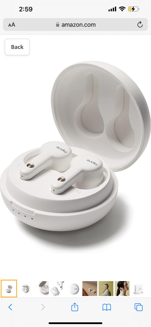 Sudio A2 True Wireless Earbuds with Charging Case, in-Ear Noise ...