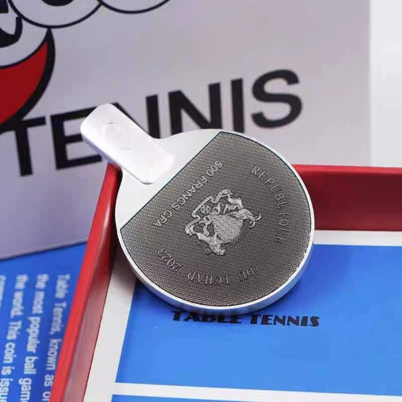 Table Tennis Racket Commemorative Coins Coins Coins 500 Francs, Hobbies ...