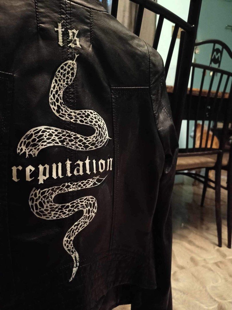Taylor Swift Reputation Leather Jacket, Women's Fashion, Coats, Jackets ...