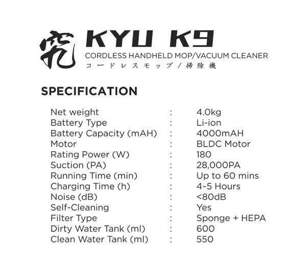 Tenka Ryohin Kyu 9 - Wet & Dry Cordless Vacuum, TV & Home Appliances ...