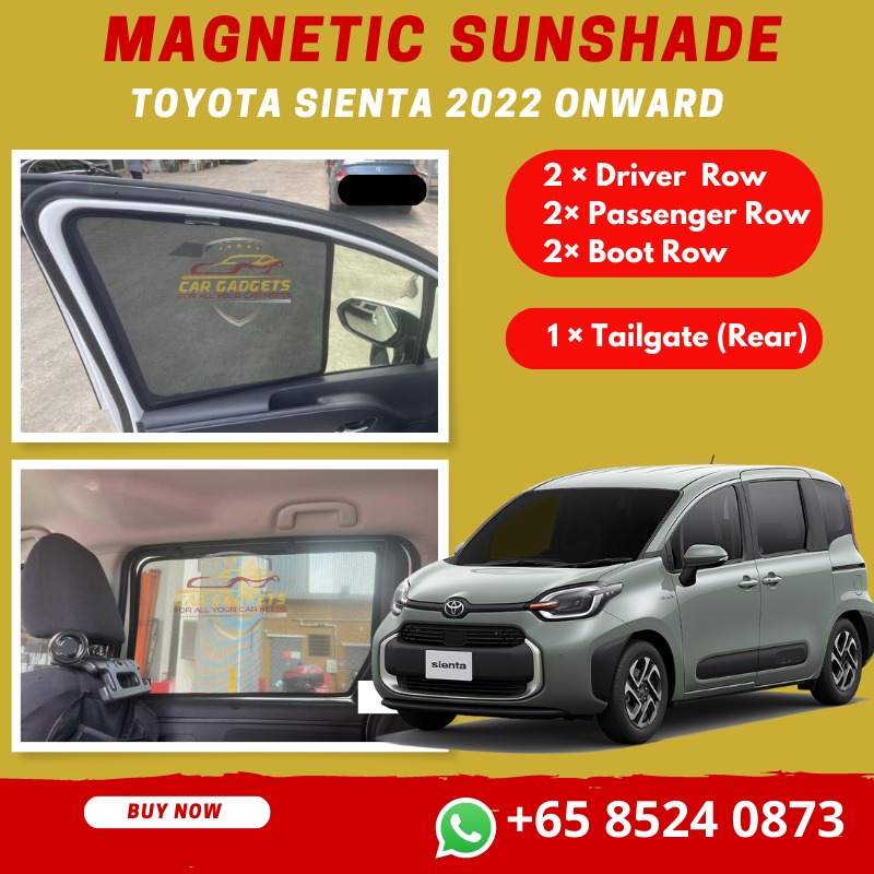 Toyota Sienta 3rd Gen XP210 2022-2023 (6 / 7pcs) Car Magnetic Sunshade ...