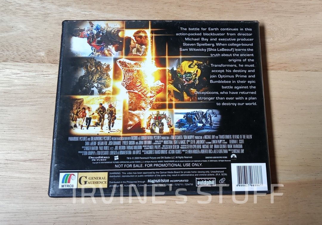 TRANSFORMERS Revenge of the Fallen ORIGINAL VCD, Hobbies & Toys, Music & Media, CDs & DVDs on ...