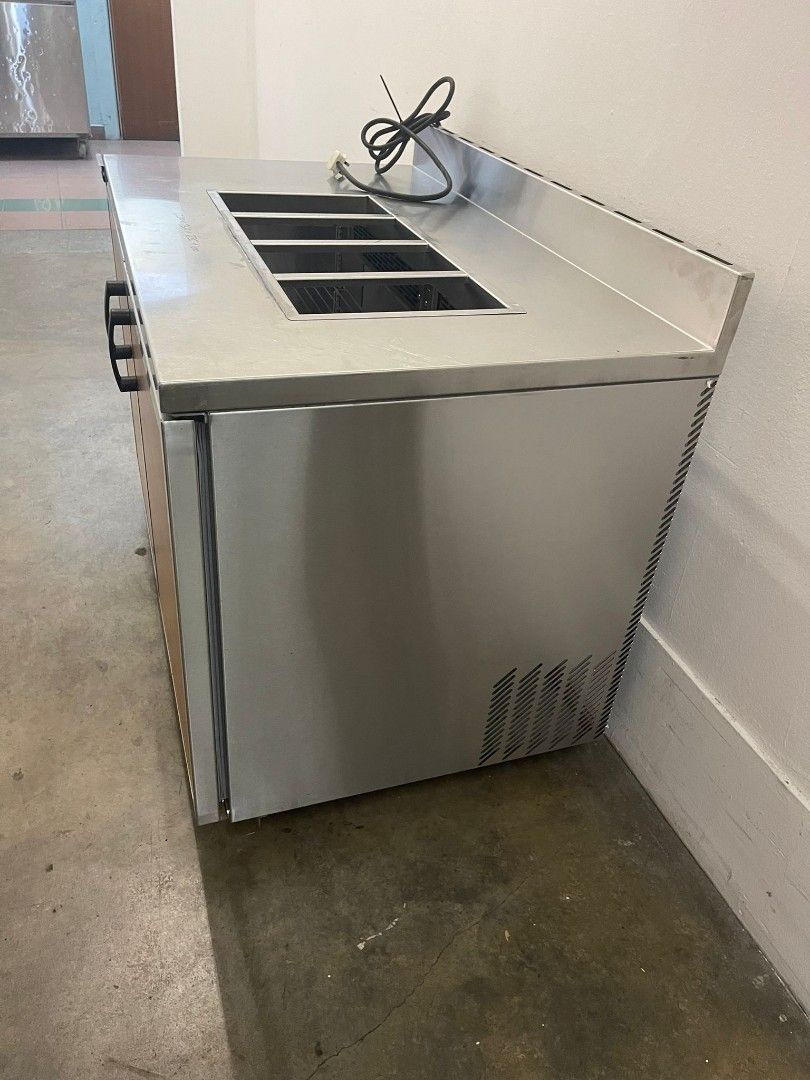 Used 2 door counter chiller /2 door salad chiller with wheels, TV ...