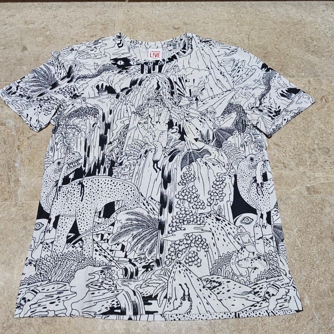 Used limited edition Lacoste x Micah Lindberg tshirt size S, Men's Fashion, Tops & Sets, Tshirts ...