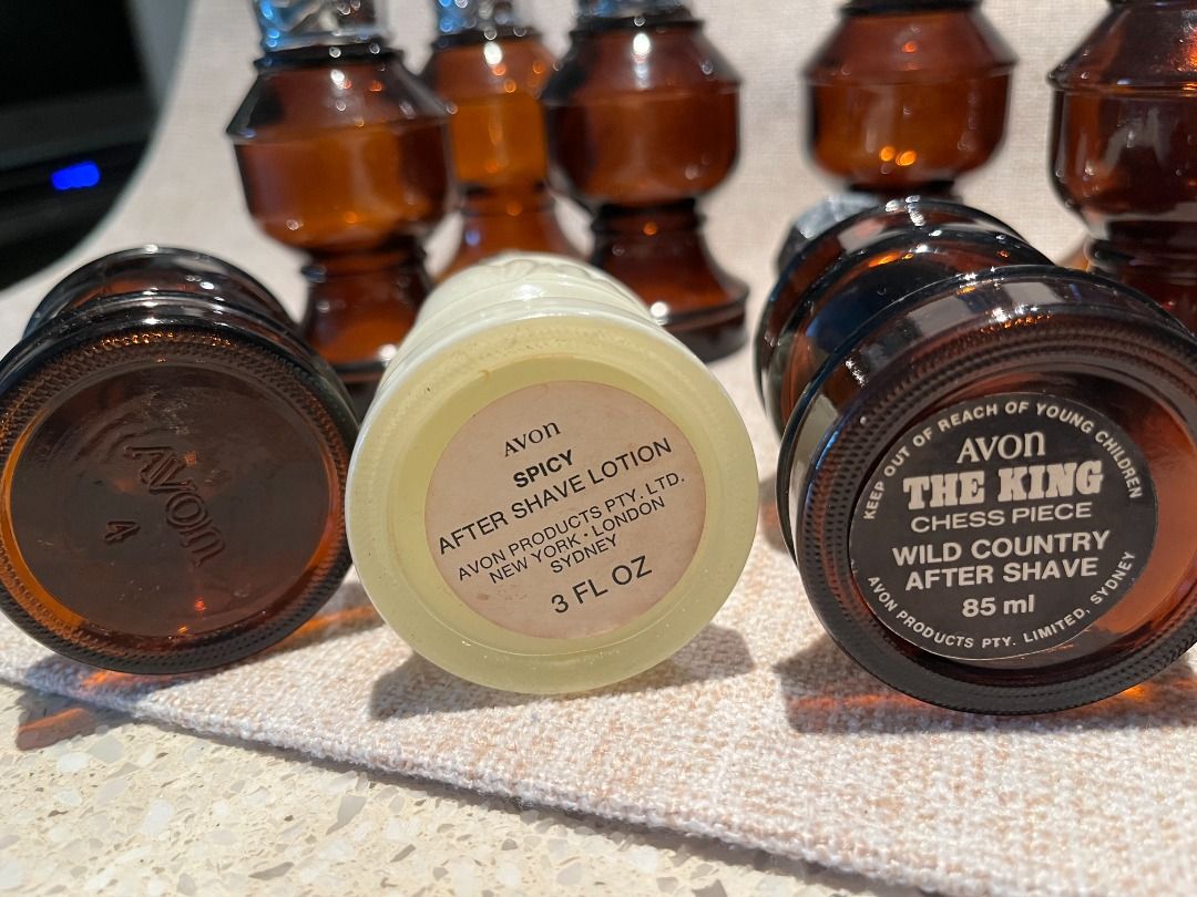 Vintage avon perfum colonge bottles chess pieces, Hobbies & Toys ...