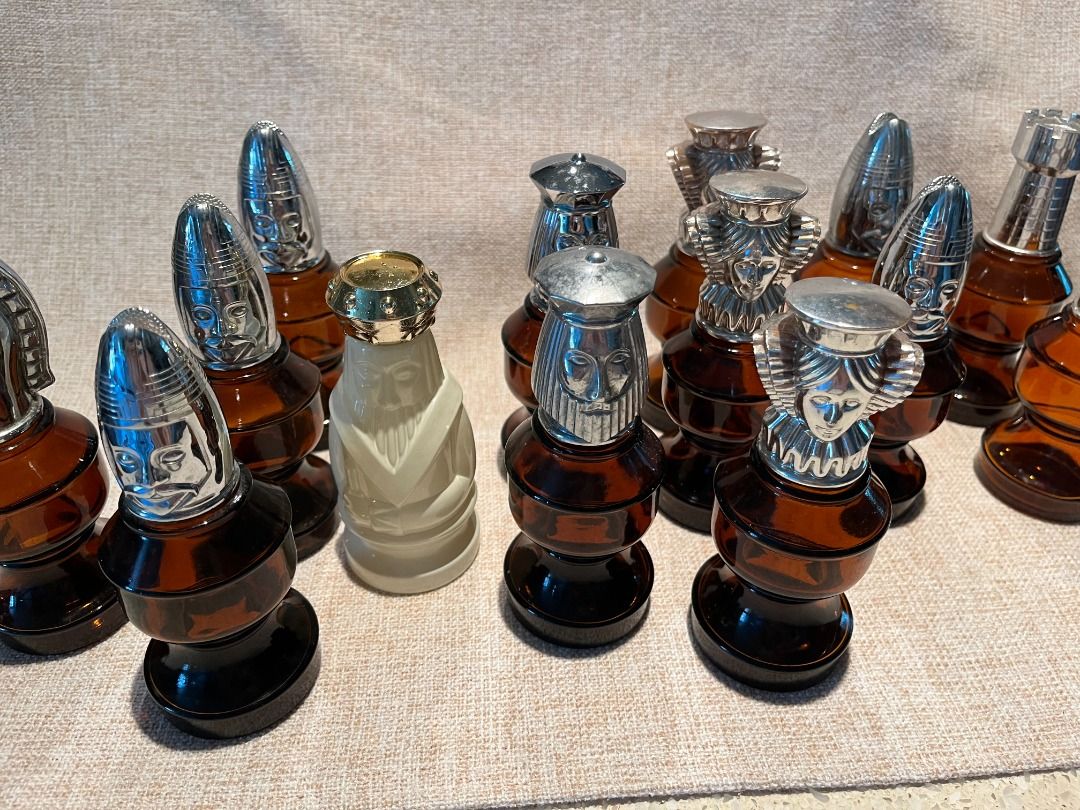 Vintage avon perfum colonge bottles chess pieces, Hobbies & Toys ...